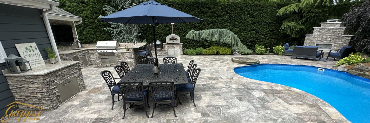 Marble Patio Backyard Renovation Hauppauge NY - Gappsi Group